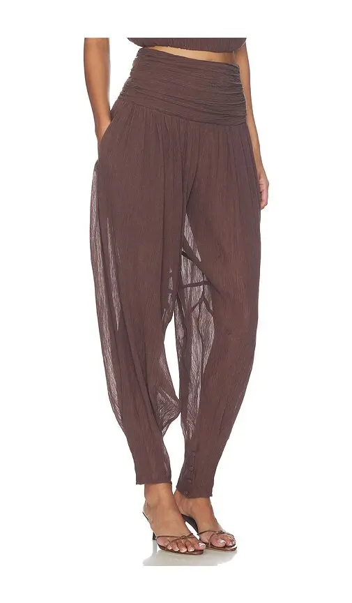CAMILA COELHO Mirelle Pant In Chocolate