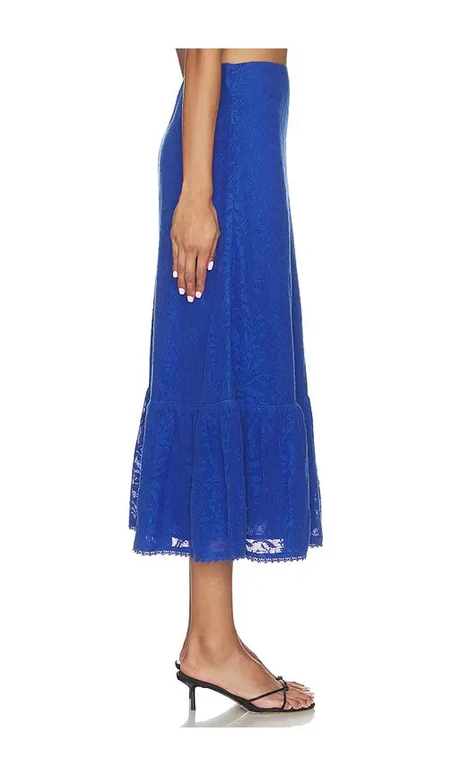 CLEOBELLA Azure Midi Skirt In Blue