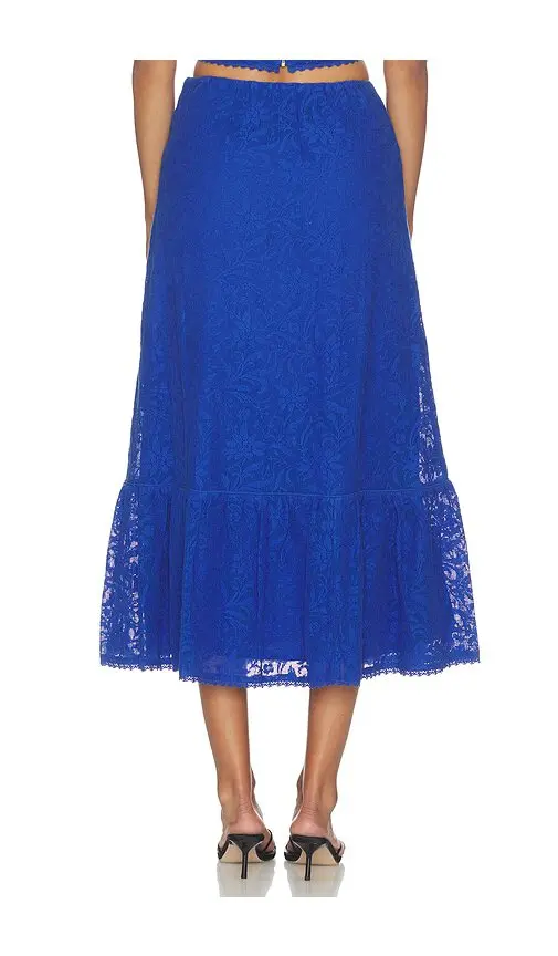 CLEOBELLA Azure Midi Skirt In Blue