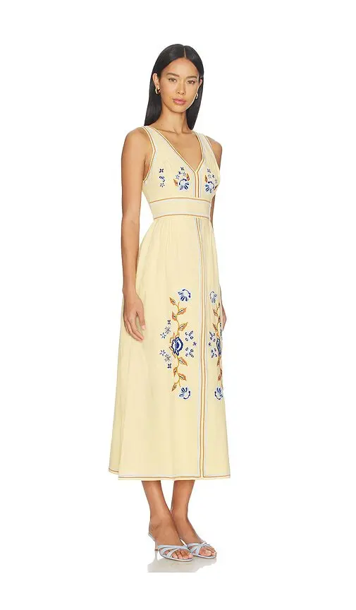 CLEOBELLA Jessamyn Ankle Dress In Lemon