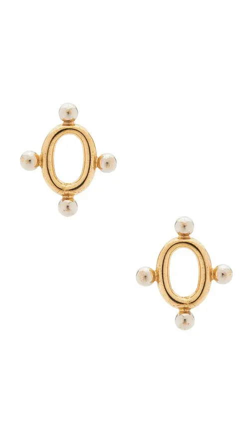 TPO Seraphine Mini Earrings In Metallic Gold
