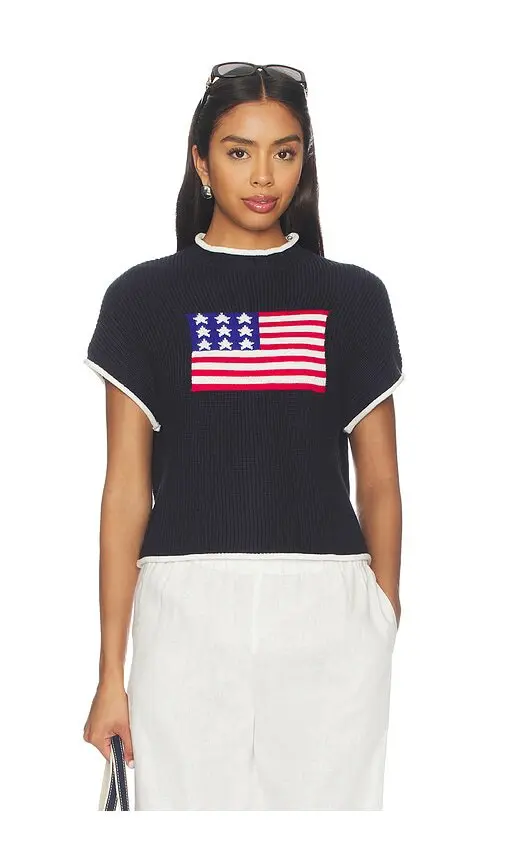 MORE TO COME Conley Knit Top - Navy