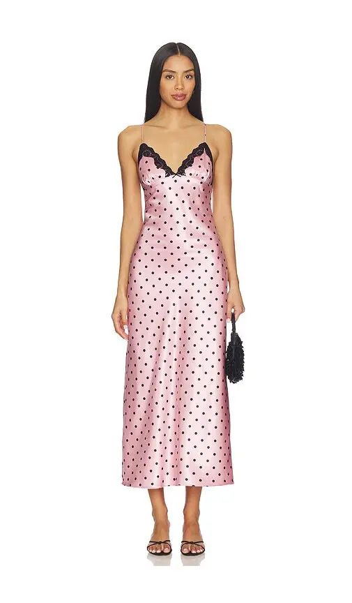 NIA Jasmine Polka Dot Slip Dress
