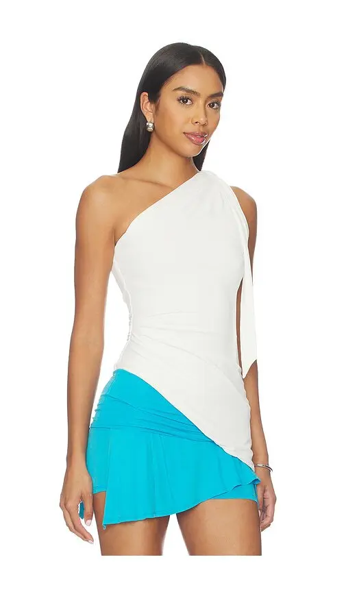 MIMCHIK One-shoulder Tie Top