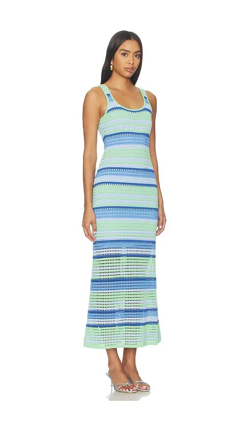 THE WOLF GANG Maris Maxi Dress In Blue