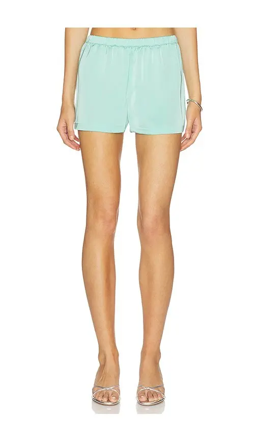 Amanda Uprichard Mariko Shorts In Green - Seaglass