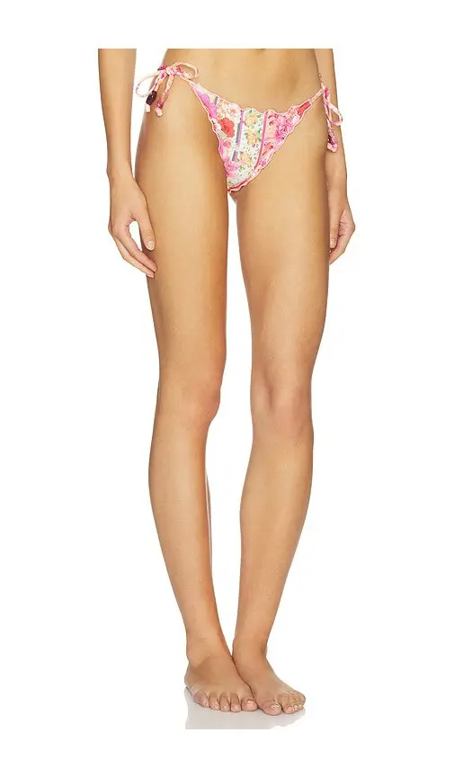 Agua Bendita X Alegria Ruche Latin Bikini Bottom In Multi