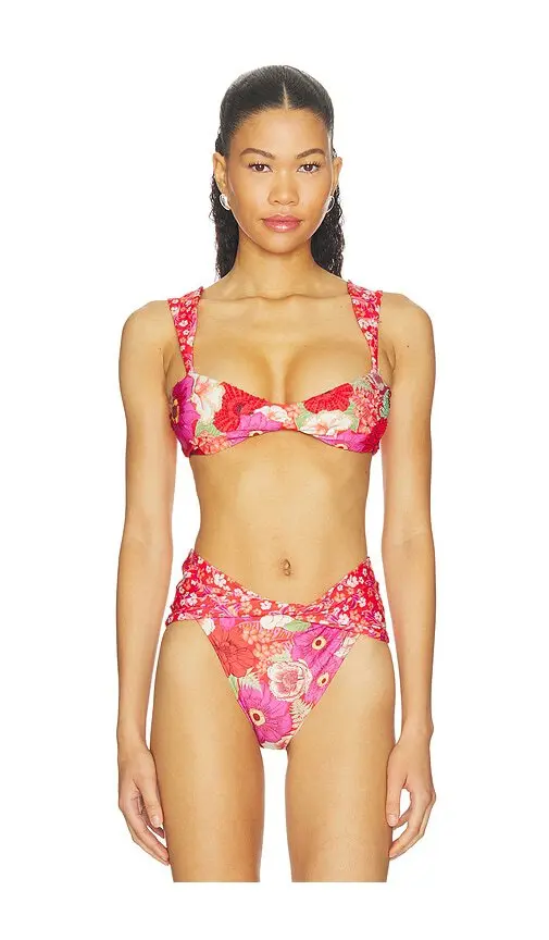 Agua Bendita X Malory Bandeau Top In Multi