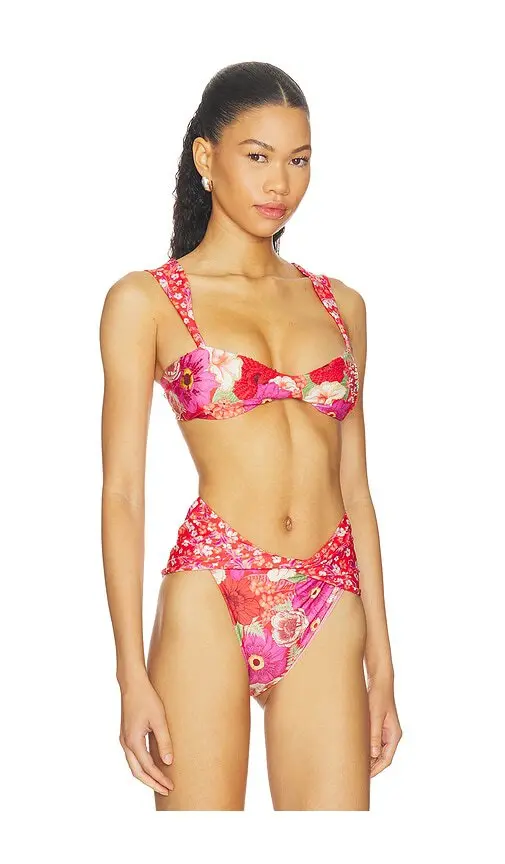 Agua Bendita X Malory Bandeau Top In Multi