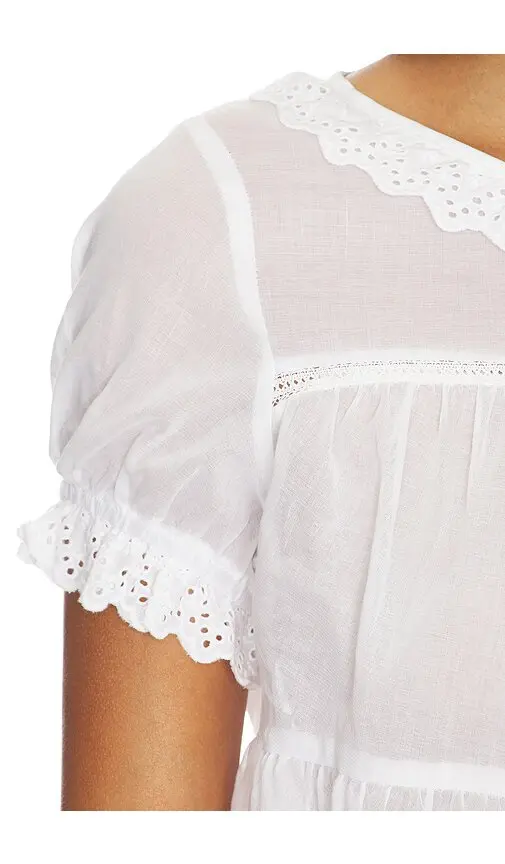 Tularosa Tivona Mini Dress With Lace Trim