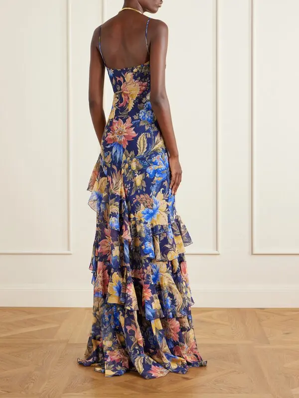 Etro Floral-print Ruffled Maxi Dress