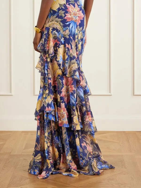 Etro Floral-print Ruffled Maxi Dress