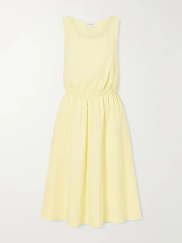 Matteau Organic Cotton Poplin Dress - Yellow