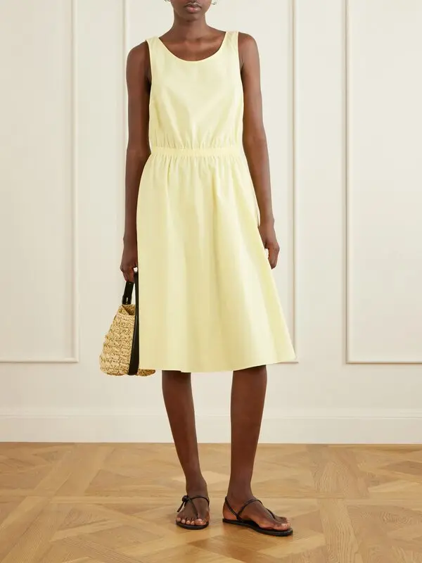 Matteau Organic Cotton Poplin Dress - Yellow