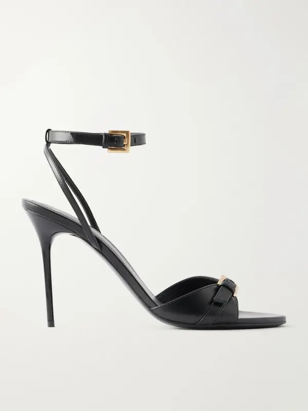 Balmain Anthem 95 Buckle-detailed Leather Sandals