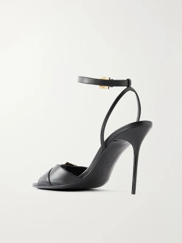 Balmain Anthem 95 Buckle-detailed Leather Sandals