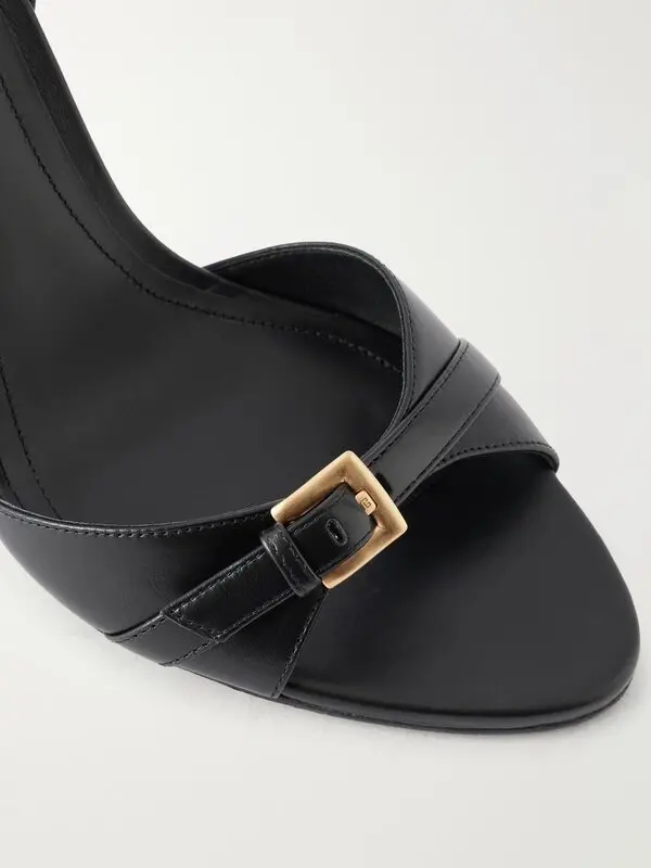 Balmain Anthem 95 Buckle-detailed Leather Sandals
