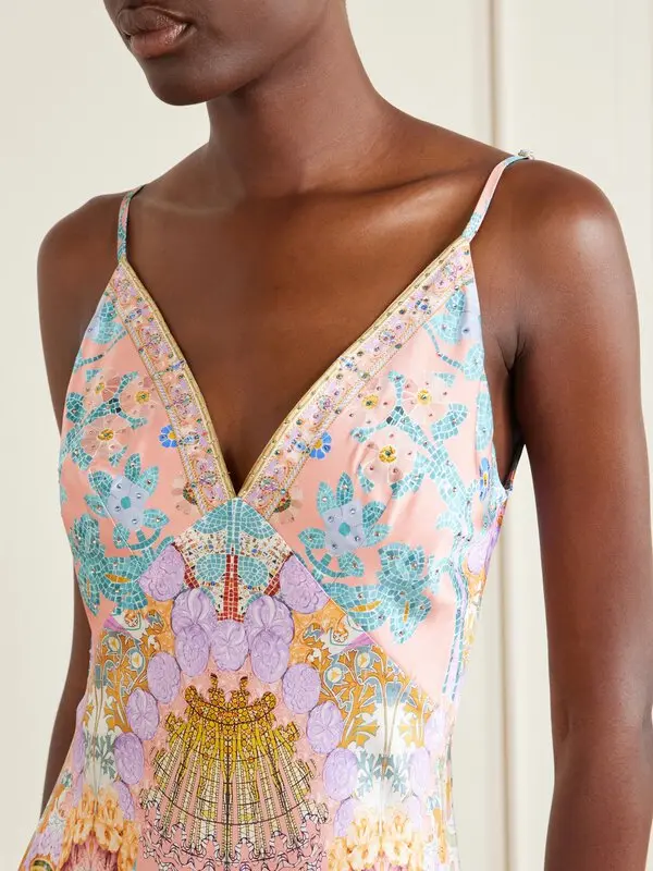 Camilla Printed Silk-satin Maxi Dress