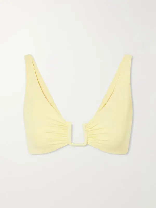 AWAY THAT DAY Palma Gathered Bikini Top - Yellow