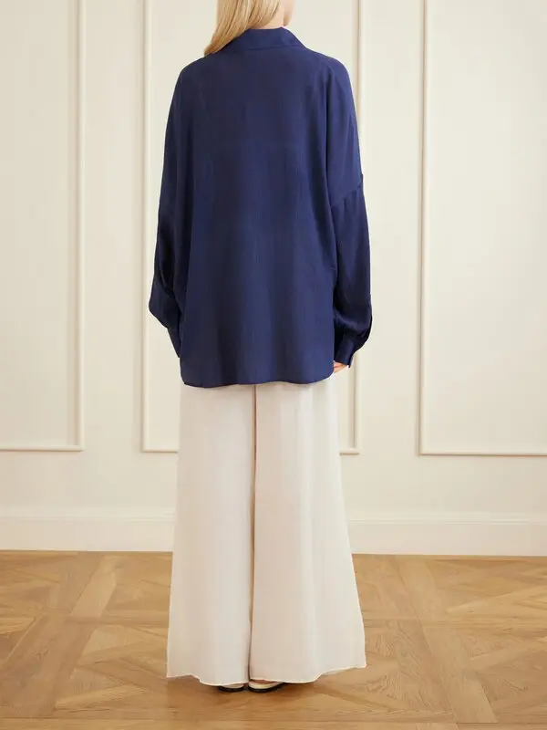 AWAY THAT DAY Maldives Crepon Shirt - Blue