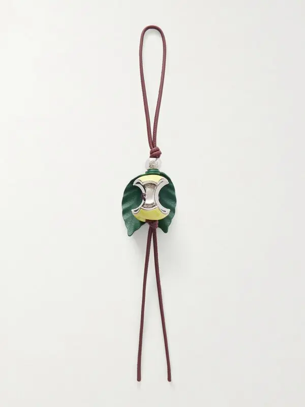 Loewe Leather And Silver-tone Apple Charm - Multi