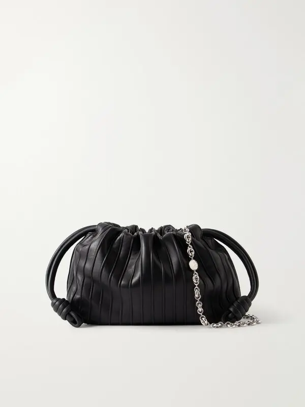 Loewe Flamenco Pleated Leather Shoulder Bag