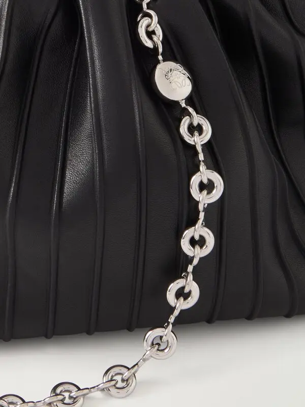 Loewe Flamenco Pleated Leather Shoulder Bag