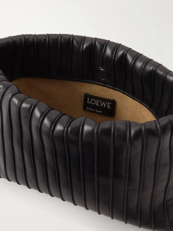 Loewe Flamenco Pleated Leather Shoulder Bag