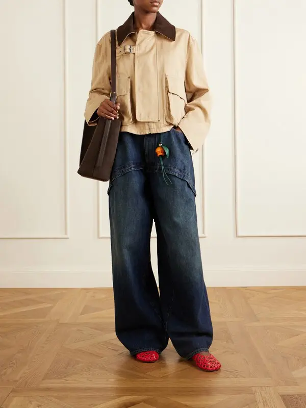 Loewe Layered Wide-leg Jeans