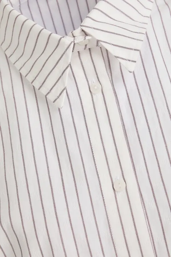 ANINE BING Braxton Pinstriped Cotton Shirt