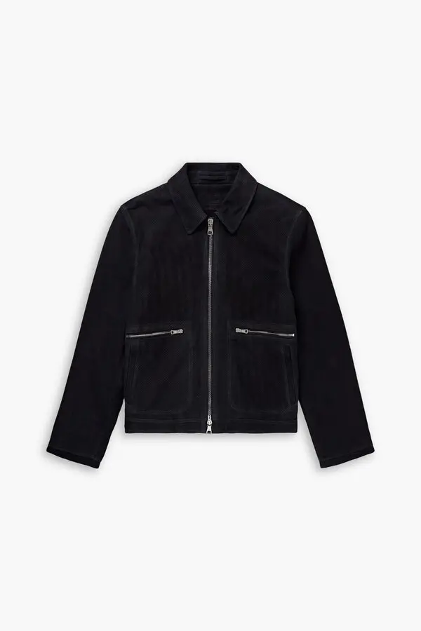 Mr P. Perforated Suede Blouson Jacket