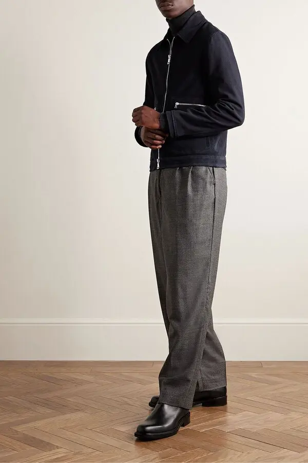 Mr P. Perforated Suede Blouson Jacket