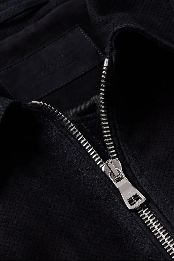 Mr P. Perforated Suede Blouson Jacket