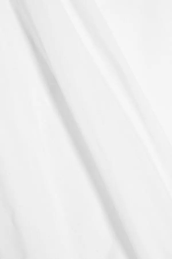 Max Mara Ceci Cotton And Silkblend Poplin Wrap Blouse