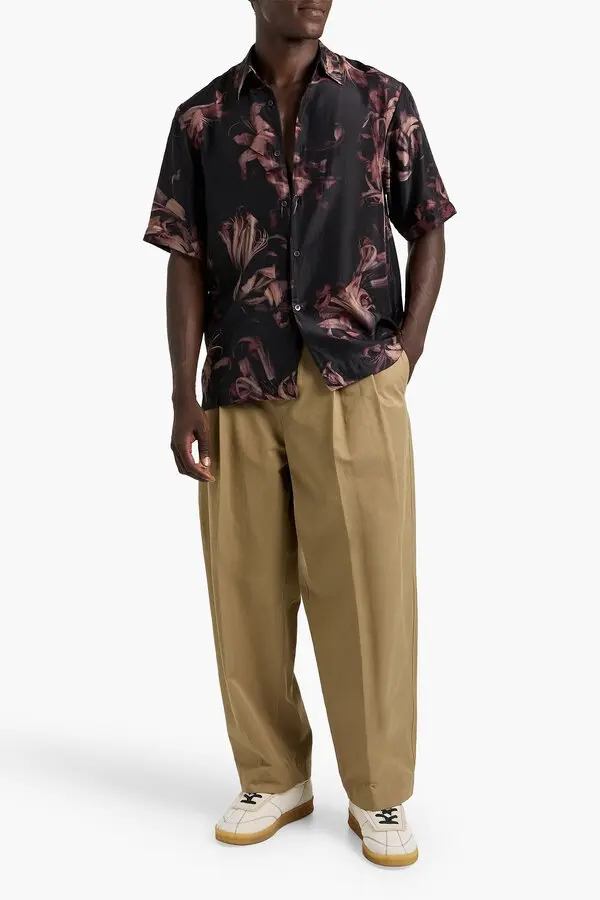 Dries Van Noten Floralprint Silk Shirt