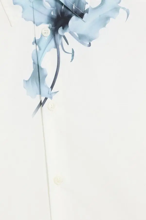 Dries Van Noten Floralprint Cottonpoplin Shirt - White