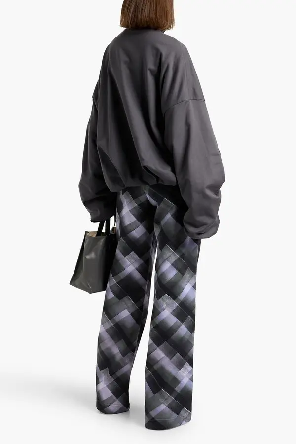 Dries Van Noten Printed French Cotton-terry Track Pants - Lavender
