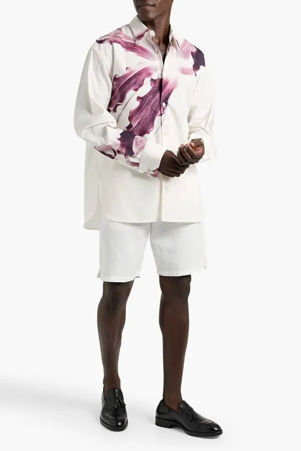 Dries Van Noten Floralprint Cottonpoplin Shirt