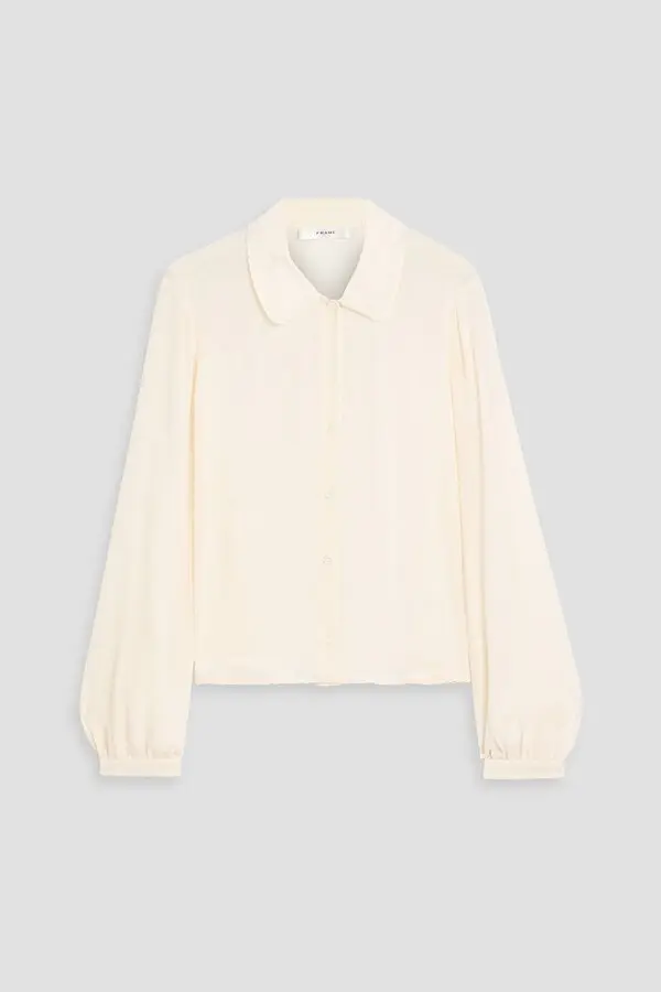 FRAME The Prim Silk Crepe De Chine Blouse