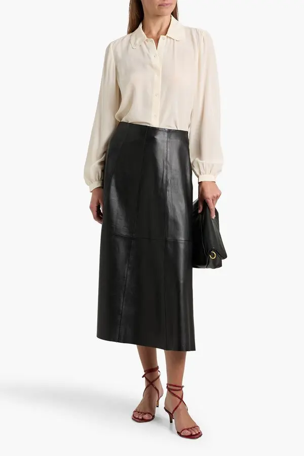 FRAME The Prim Silk Crepe De Chine Blouse