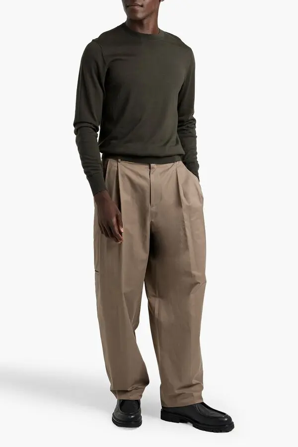 Dries Van Noten Merino Wool Sweater - Forest Green