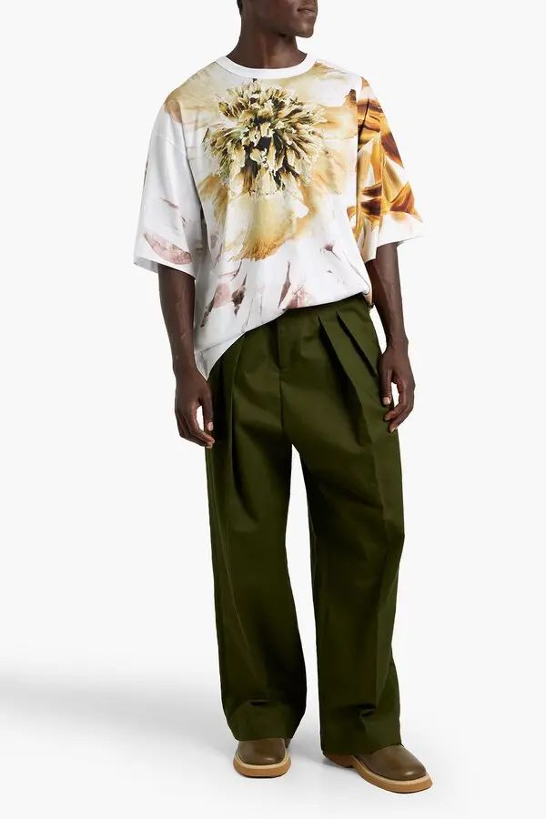 Dries Van Noten Floralprint Cottonjersey Tshirt