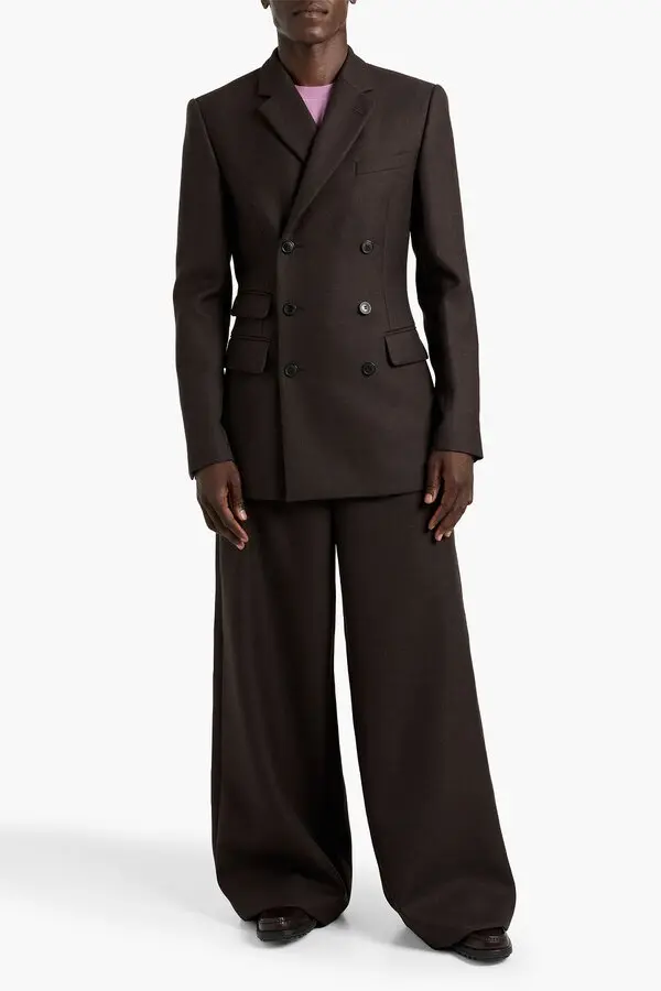 Dries Van Noten Doublebreasted Wooltwill Blazer