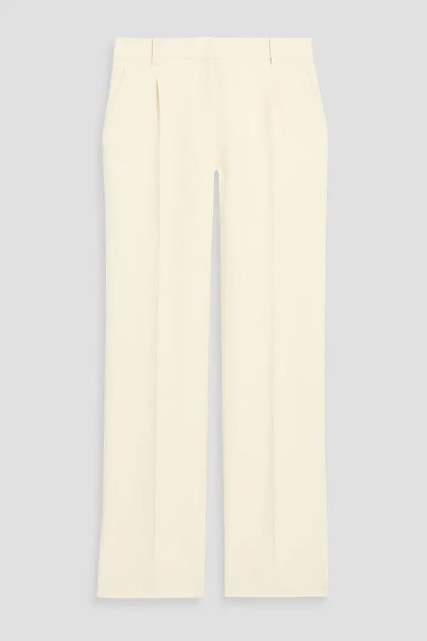 Adam Lippes Banks Wool And Silkblend Crepe Straightleg Pants