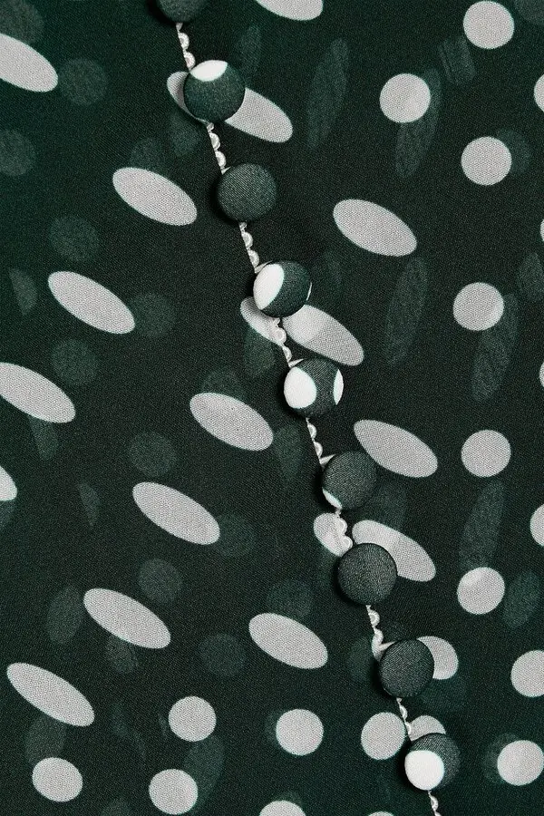 Dries Van Noten Polkadot Crepe De Chine Top