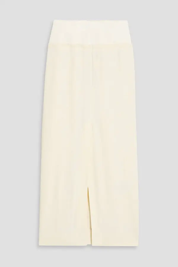 Victoria Beckham Crepe De Chine Maxi Skirt - Ivory