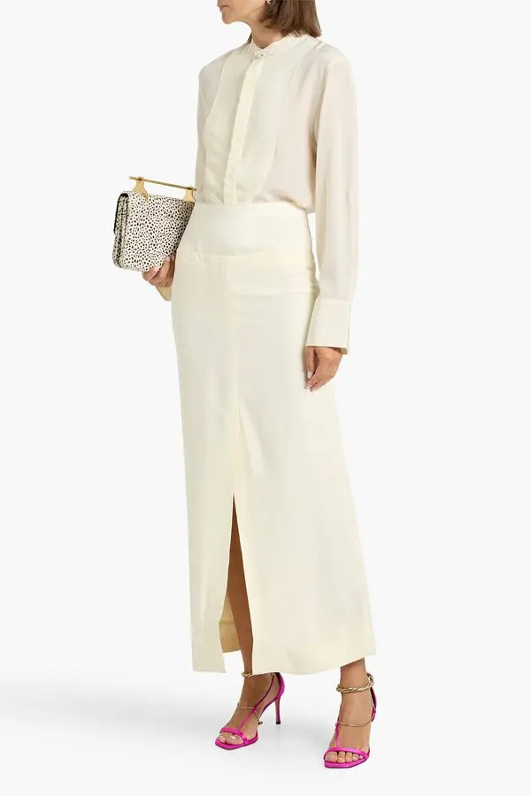 Victoria Beckham Crepe De Chine Maxi Skirt