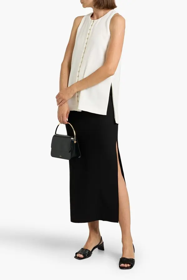 Adam Lippes Nazra Wool-crepe Top - Ivory