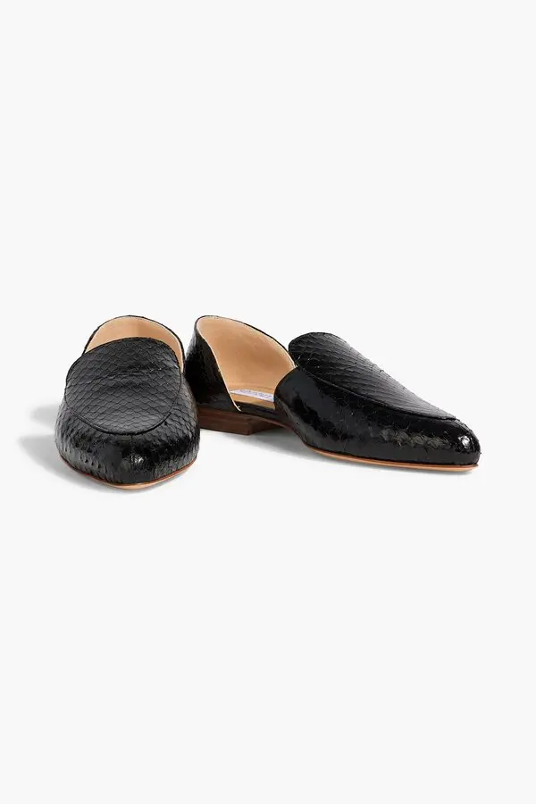 Gabriela Hearst Jax Croceffect Leather Loafers