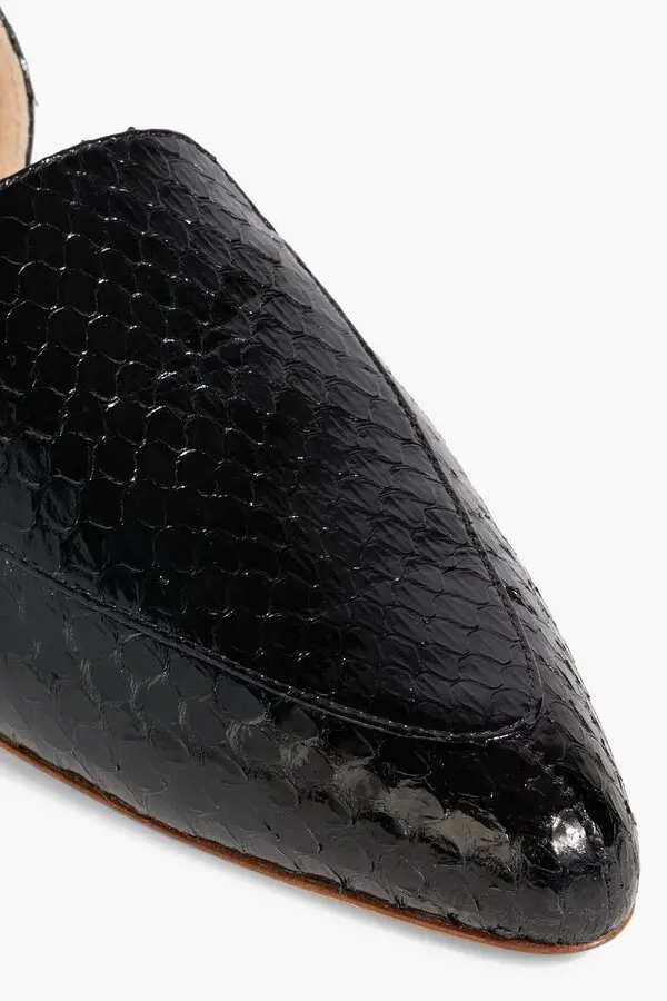 Gabriela Hearst Jax Croceffect Leather Loafers